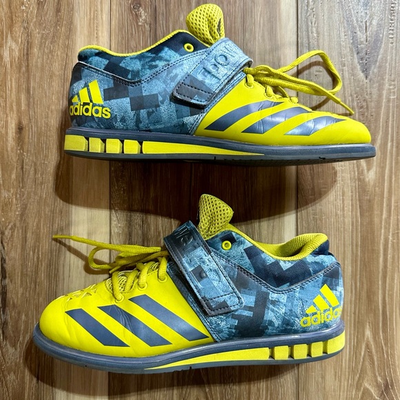 adidas | Shoes | Adidas Powerlift 3 Weightlifting Shoes Yellowblue Mens ...